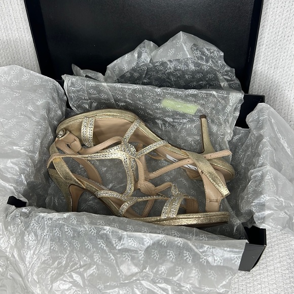 Nina | Shoes | Nib Nina Varsha Golding Skylight Strappy Heels 95 | Poshmark